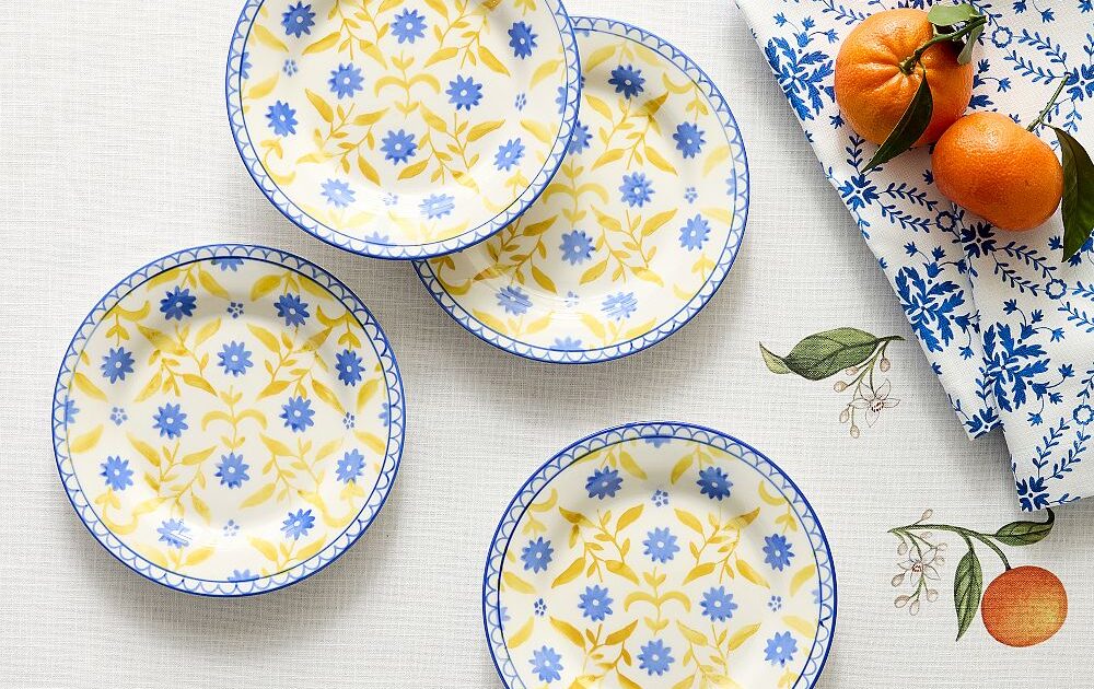 Mark D. Sikes Valencia Vine Appetizer Plates (Set of 4) - Señora Era